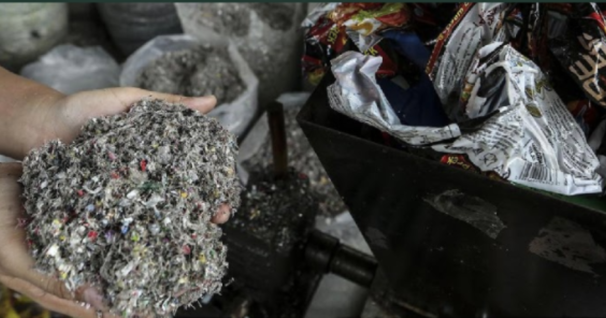 AIM2Flourish | Rejected Plastic into Building Material